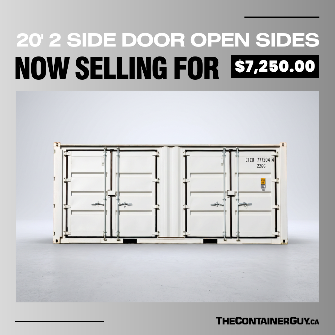 20ft Standard Open Side (2 Side Doors) – The Container Guy