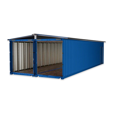40' Double-Wide Shipping Container Connection Kit with Weld-Free Heade ...